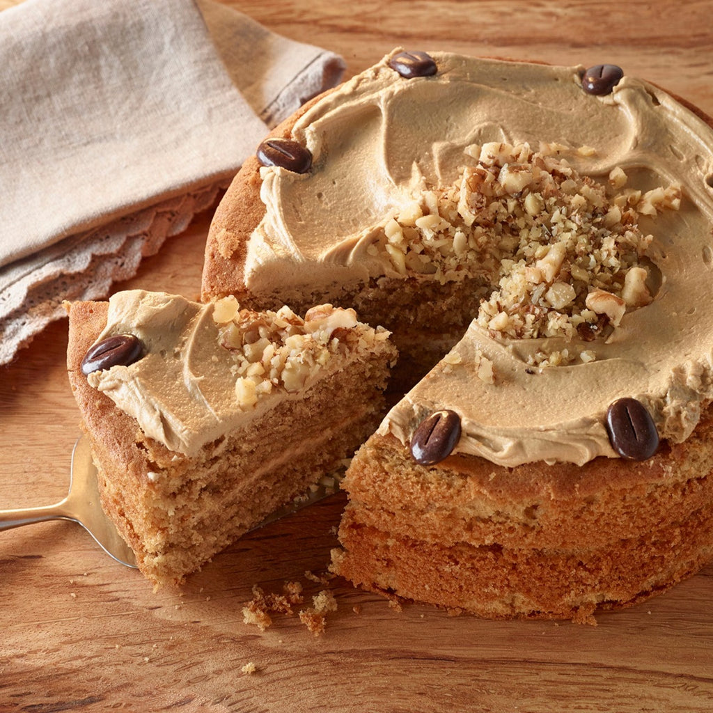 Coffee & Walnut Sponge Cake (7" Round) – Beau's Bakehouse